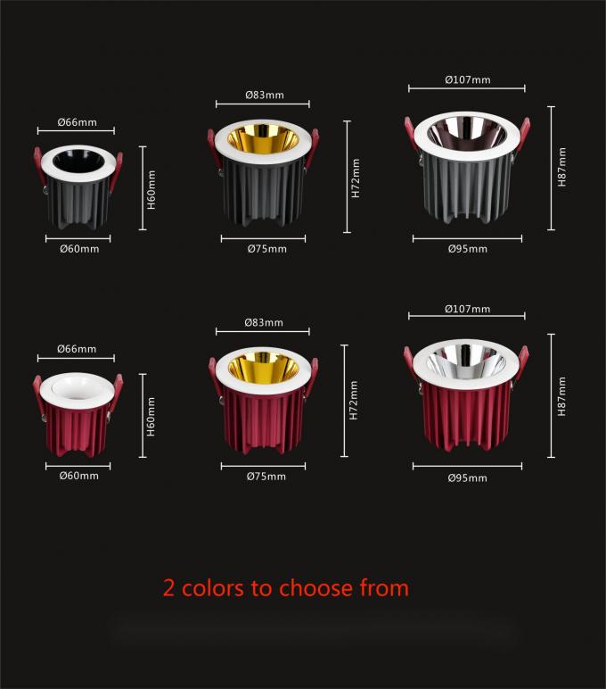 20W AC180V LED Ceiling Downlights 4000K 5000K Color Temperature